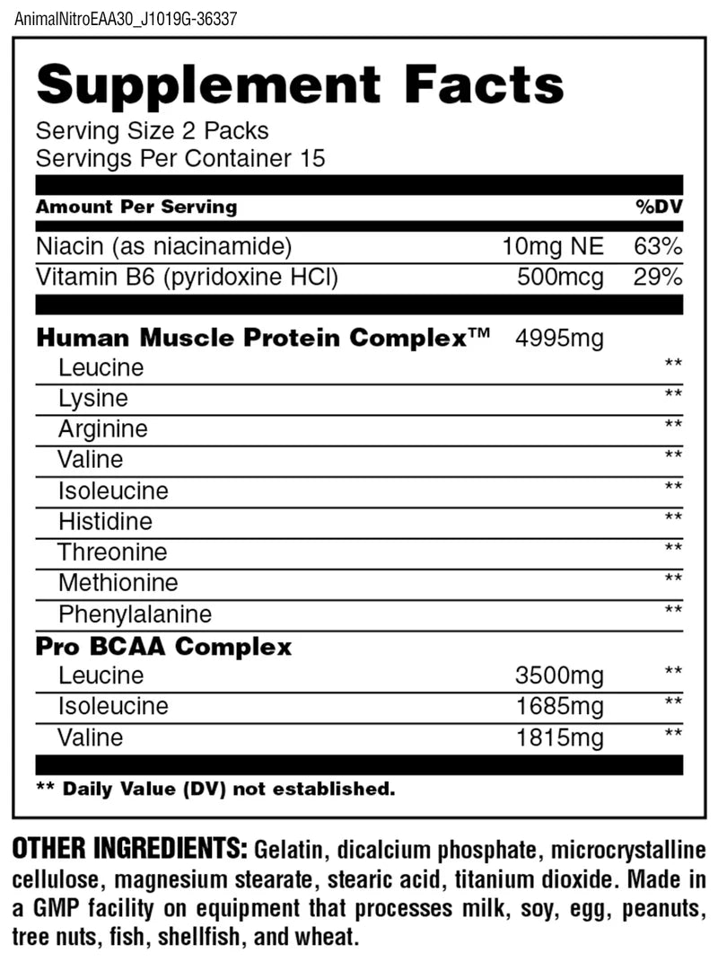 Animal Nitro 44 Pak – Essential Amino Acid Supplement – TopDog Nutrition